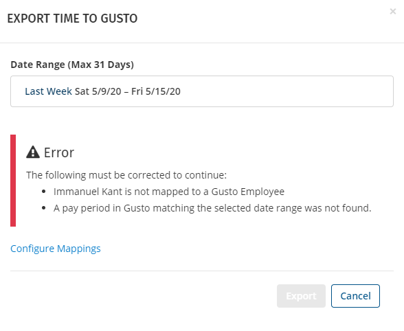 Using the Gusto Integration